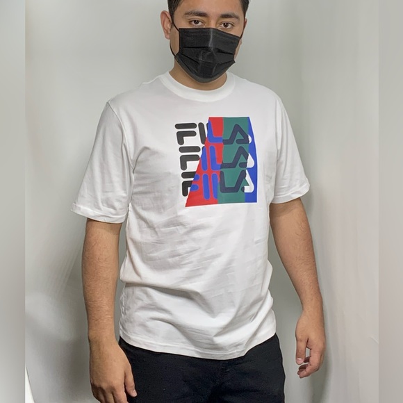 Fila | Shirts | Mens Fila White Red Green Short Sleeve Tee Shirt | Poshmark